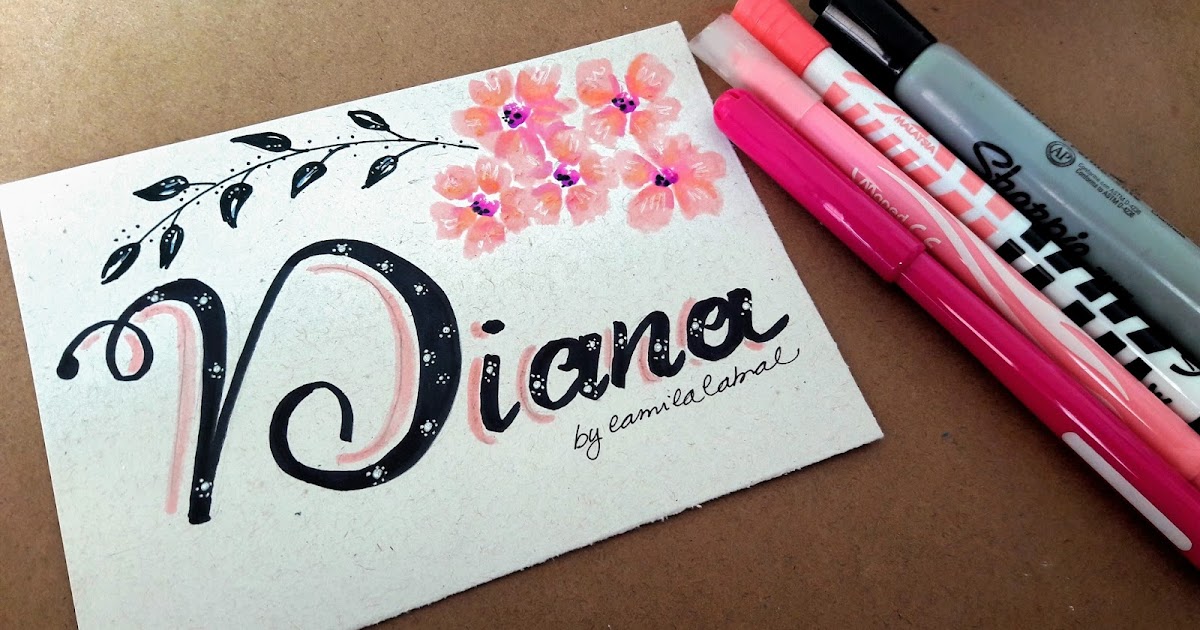 Camila Cabral Desenhos: Lettering Diana