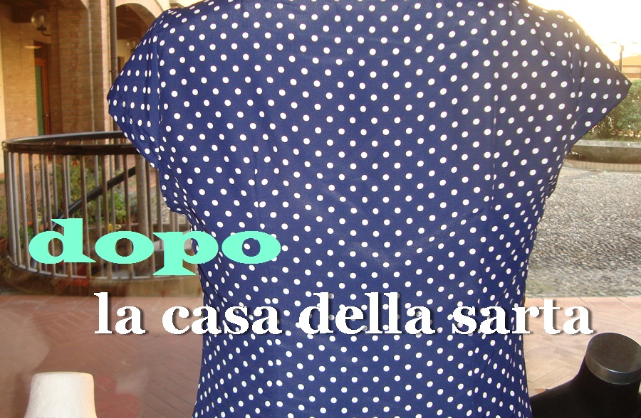 la casa della sarta: Recupero di una camicetta grande da donna,