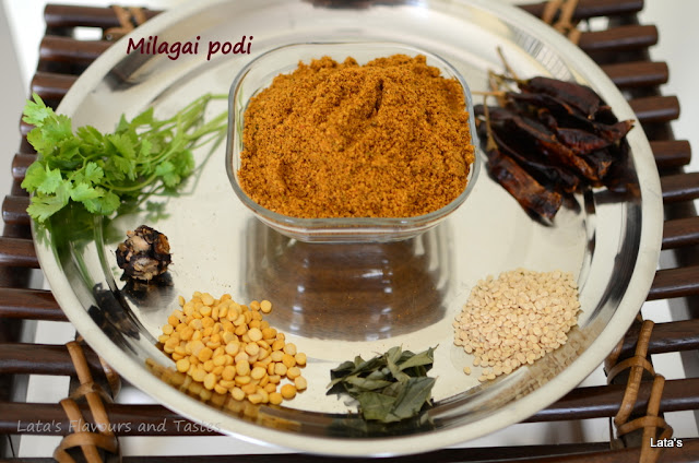 Flavours and Tastes: Milagai Podi for idlis and dosais - version 2