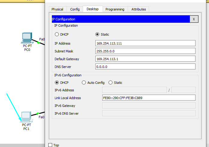 Dimensi TutupBotol: Simple network with 4 Switchs and 1 Server