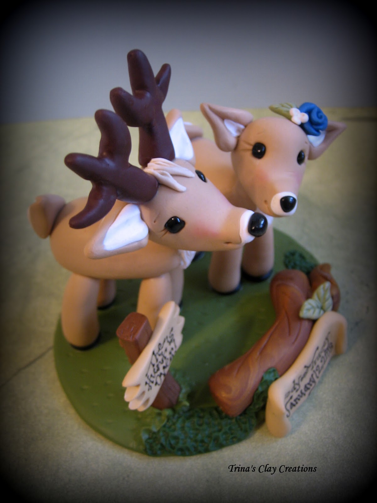 Trina's Trinketts: Buck and Doe Wedding Cake Topper