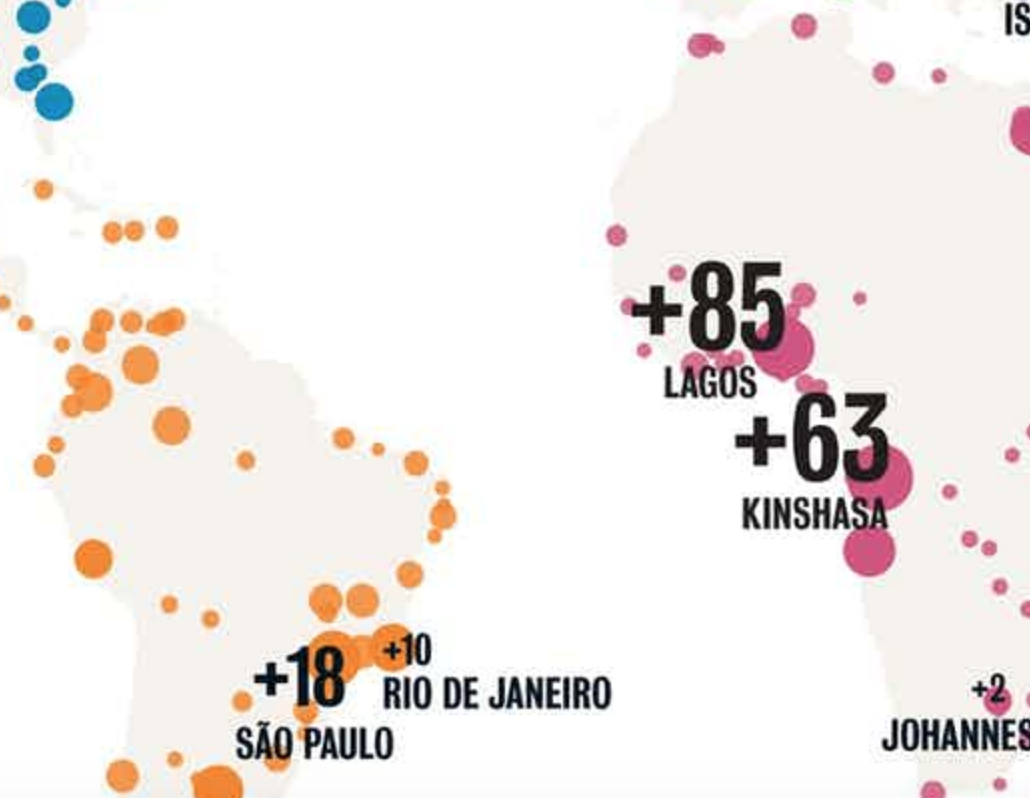 Map of the Week: Worldwide Urbanization