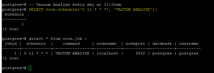 Welcome to my PostgreSQL blogs: Job scheduler for PostgreSQL "pg_cron"