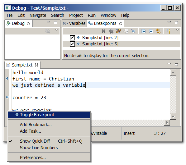Code & Me: Debugger 5: UI breakpoint integration