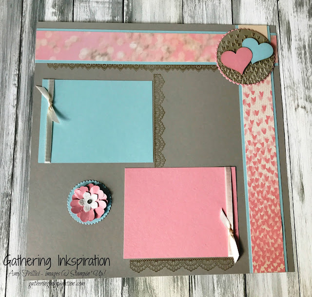 Gathering Inkspiration: Falling in Love Scrapbook Pages