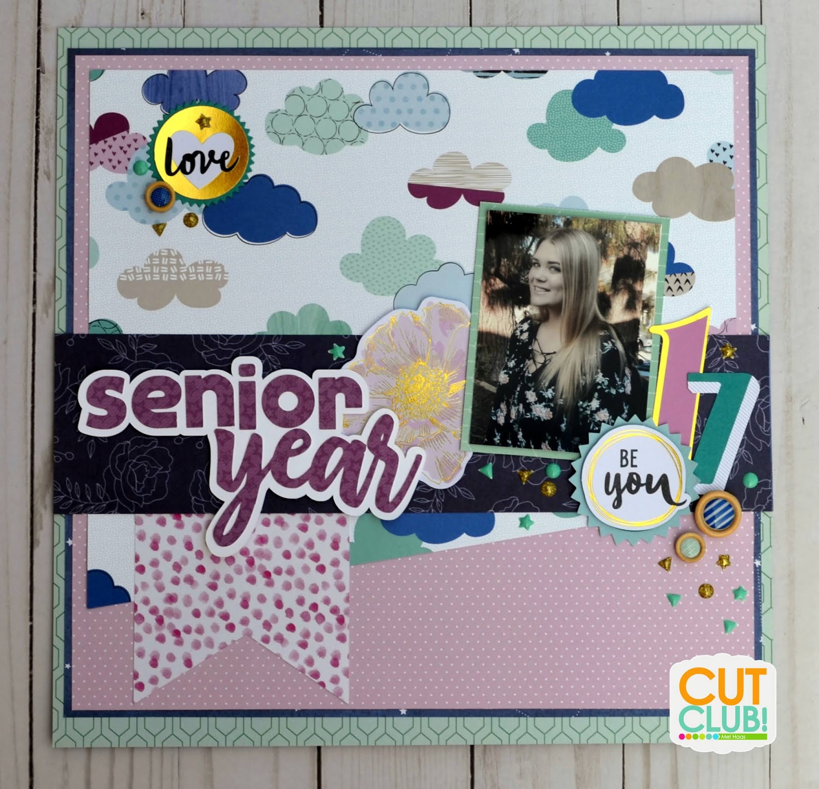 SVGCutClub: Senior Scrapbook Page