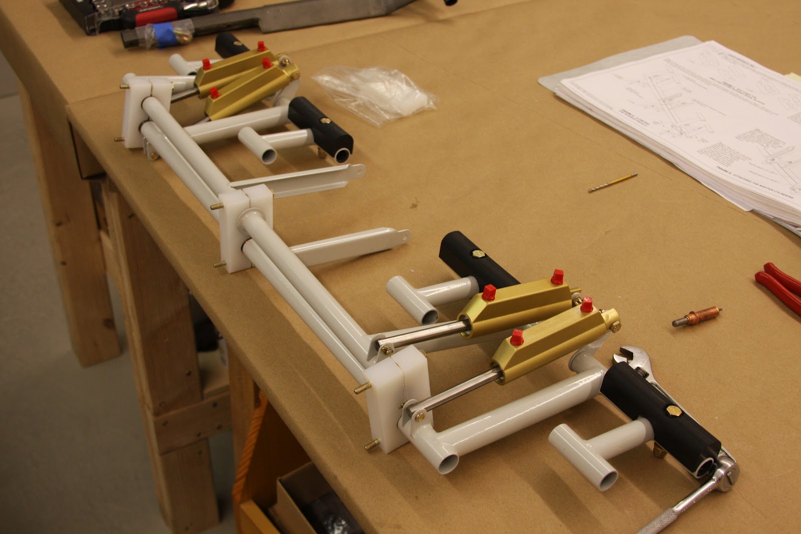 Ron's RV12: Rudder Pedals, and Brake and Fuel Line Construction