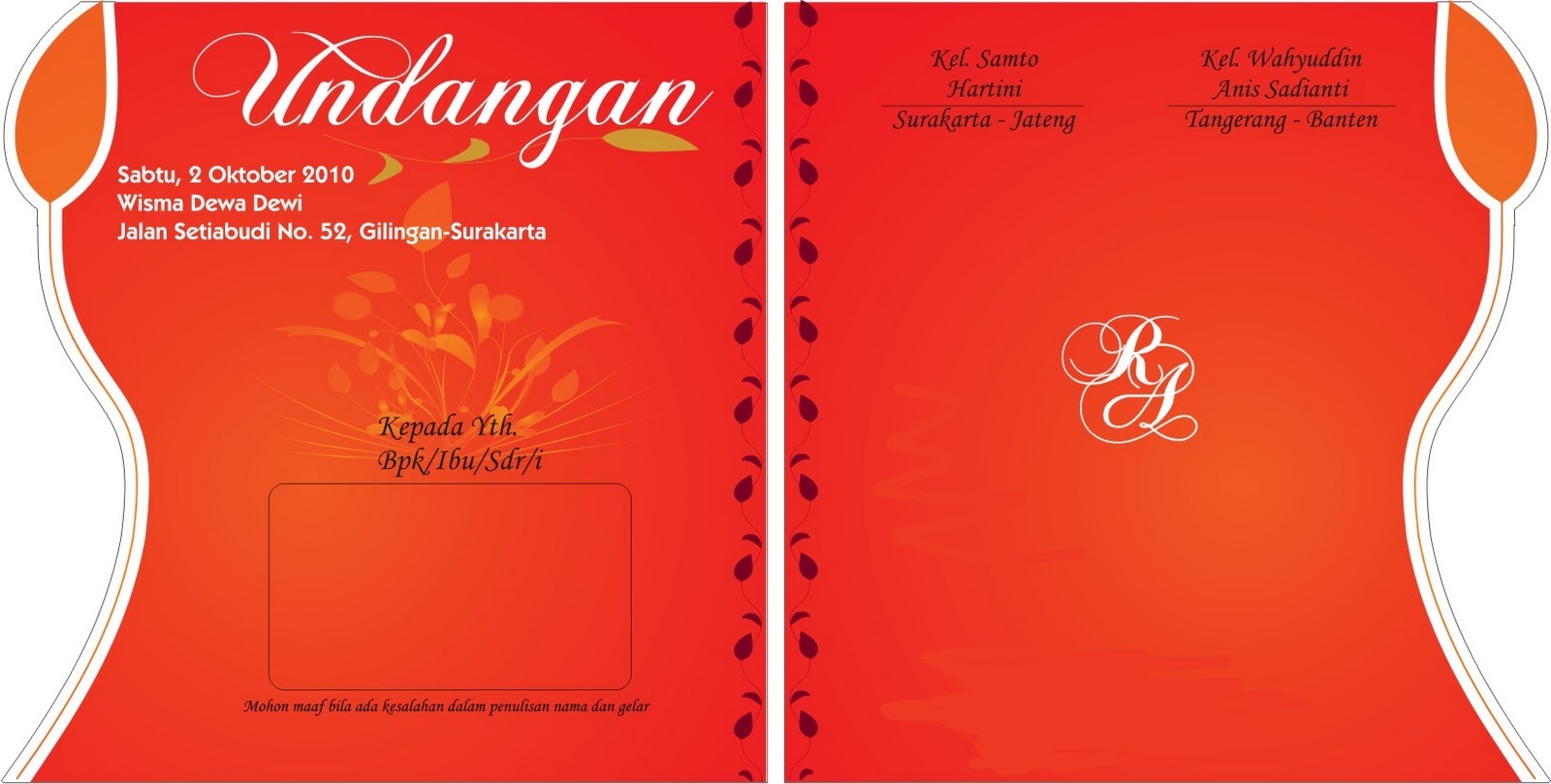 Contoh Design Undangan - Randy Grafika