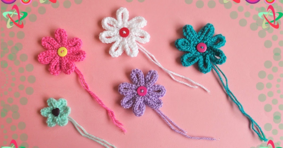 Marianna's Lazy Daisy Days: Marianna's Medium Knitted Flowers