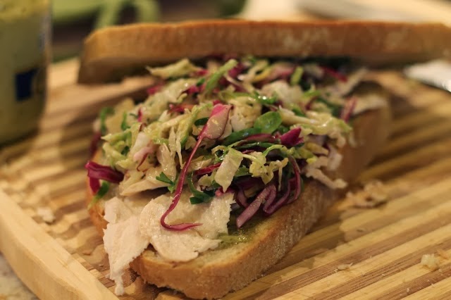 Creole Chicken Sandwich with Brussels Sprout Slaw