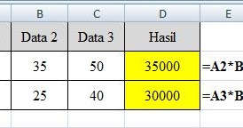 Mengoperasikan Rumus Perkalian Excel 2007 - Fungsi dan Rumus Excel Lengkap