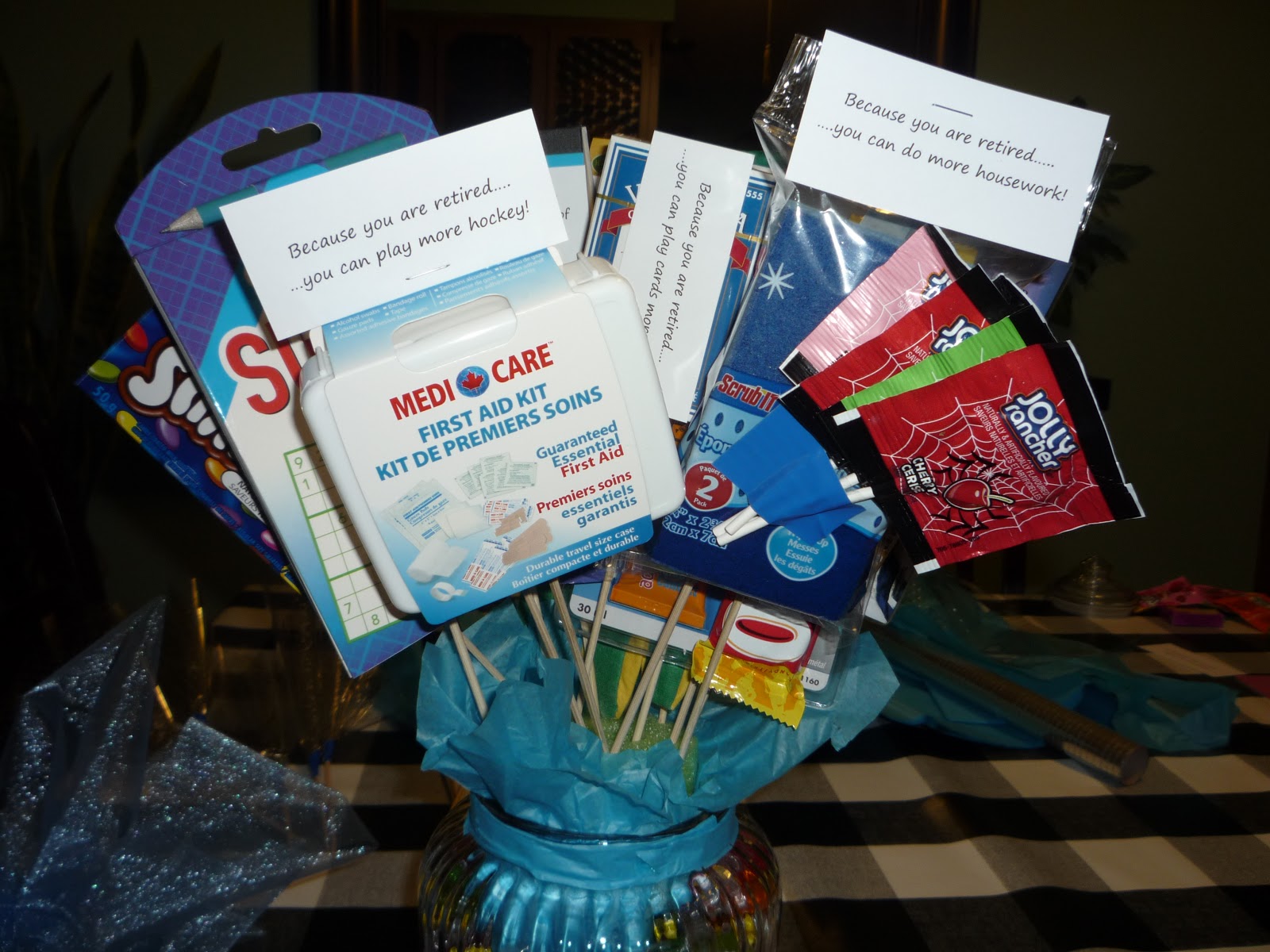 Linda's Lines: DIY Candy Bouquet Themed--Retirement