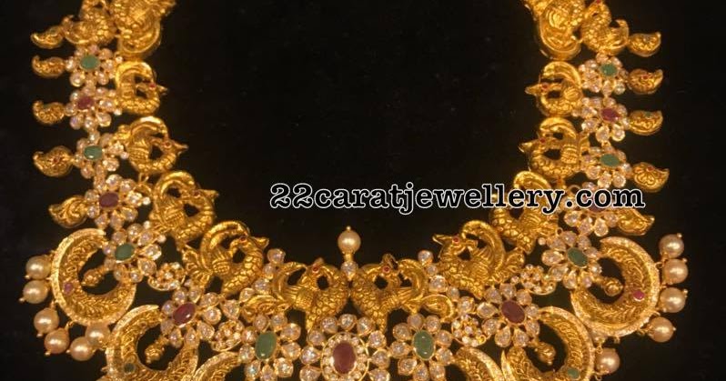 Chandbali Style Peacock Nakshi Choker - Jewellery Designs