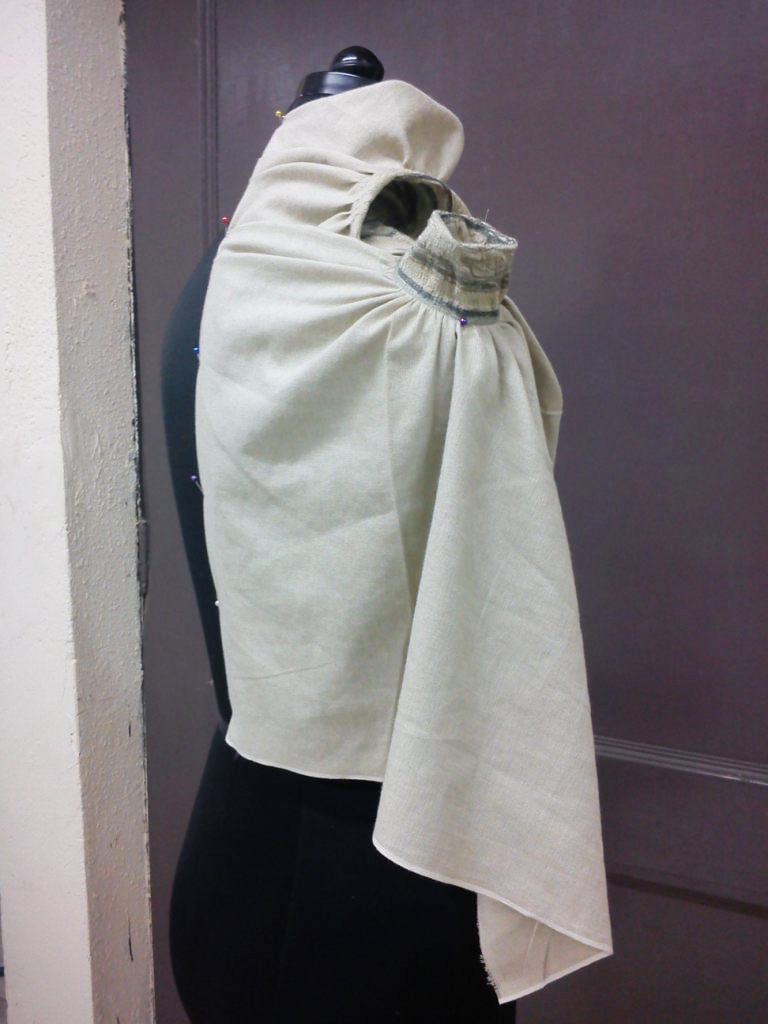 design and surface texture: fabric texture taking shape of garment elements