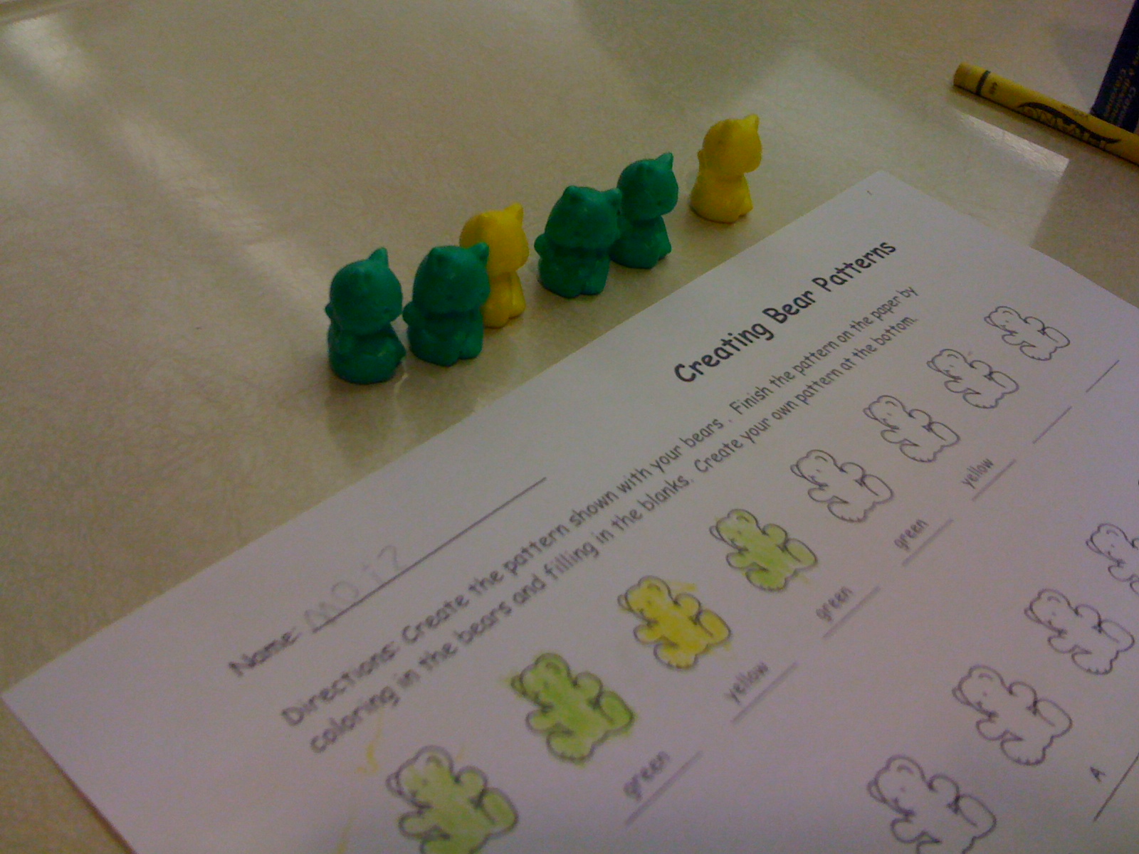 Fun in First Grade: Math: Bear Patterns!
