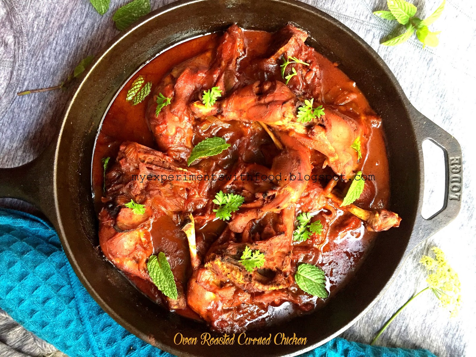 Oven Roasted braised Curried Chicken - Nasuha Blog