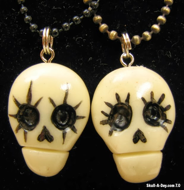 Clay Grinning Skulls