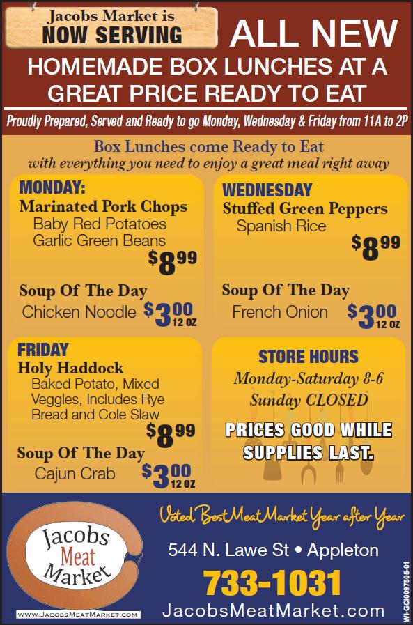 Menu 11/5-11/9/2018 | Jacobs Meat Market