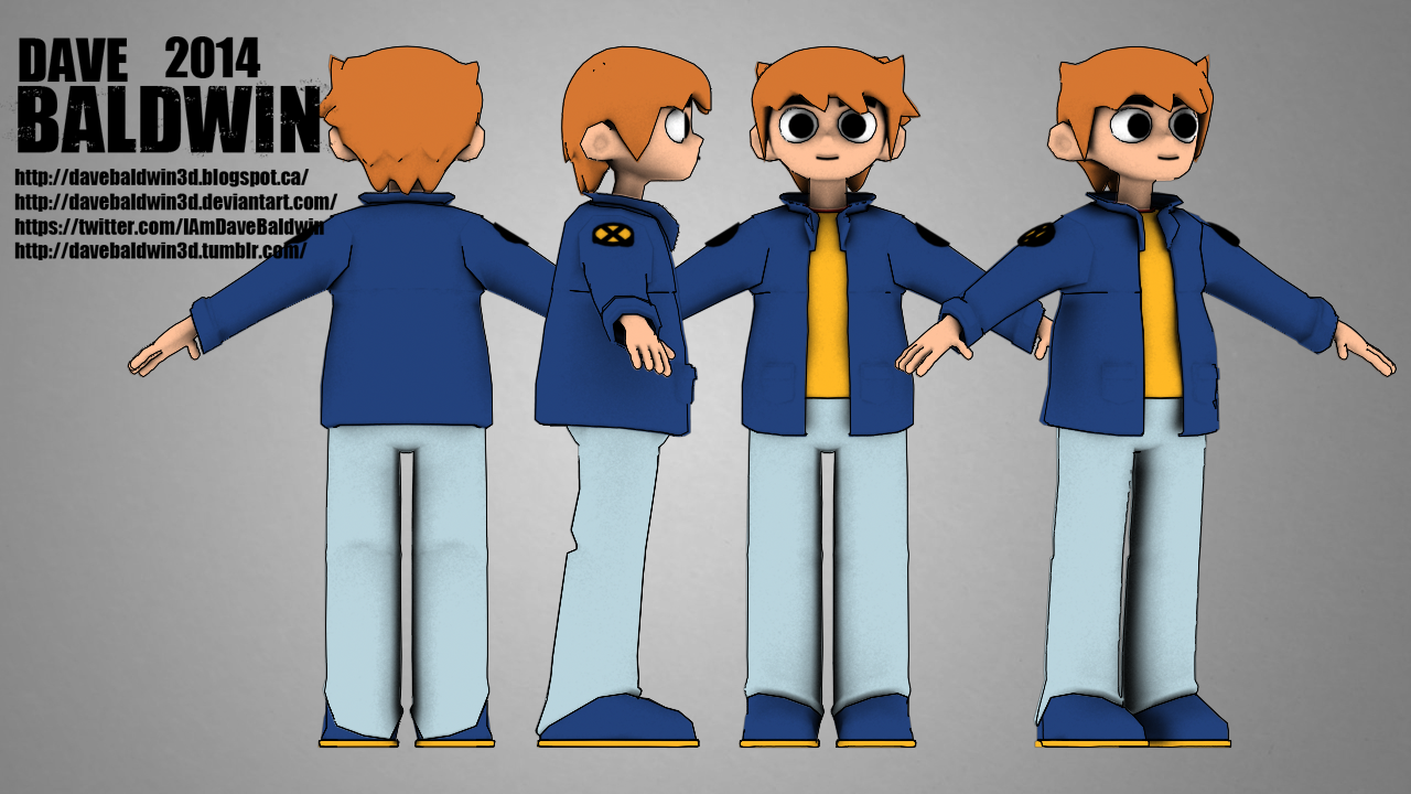 Dave Baldwin 3D: Scott Pilgrim model