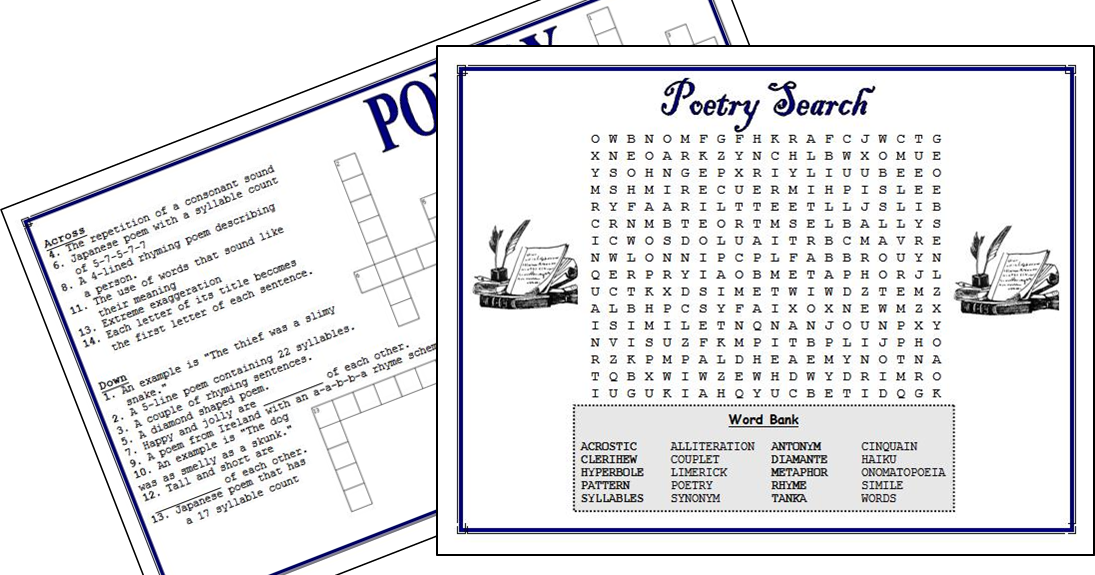 Classroom Freebies: Poetry Puzzles Classroom Freebies: Poetry Puzzles