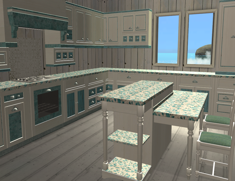 Country For The Sims 2: Sims Design Avenue Campagne kitchen set Recolor