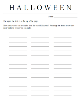 Halloween Making Words FREEBIE - HoJo's Teaching Adventures, LLC