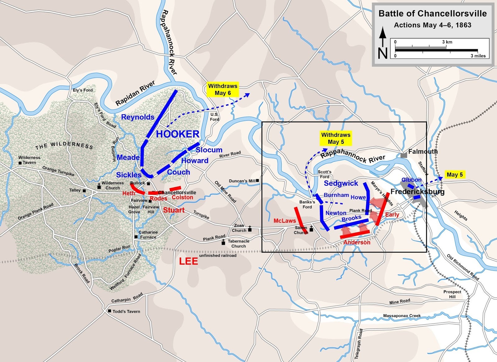 Devon Wargames Group: Battle of Chancellorsville, Fredericksburg and ...