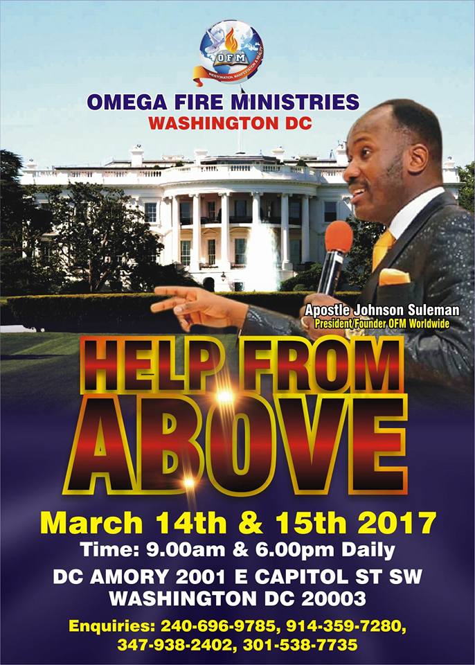 EVENT : HELP FROM ABOVE | OMEGA FIRE MINISTRIES | APOSTEL JOHNSON ...