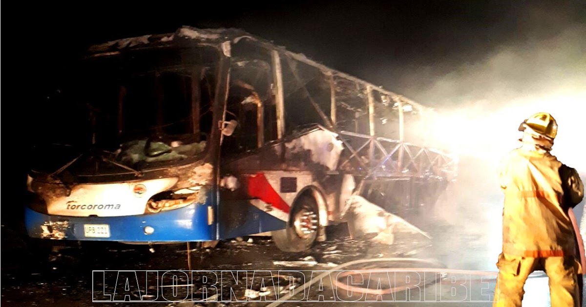 La Jornada Caribe: BUS INTERDEPARTAMENTAL QUEDÓ DESTRUIDO EN INCENDIÓ ...