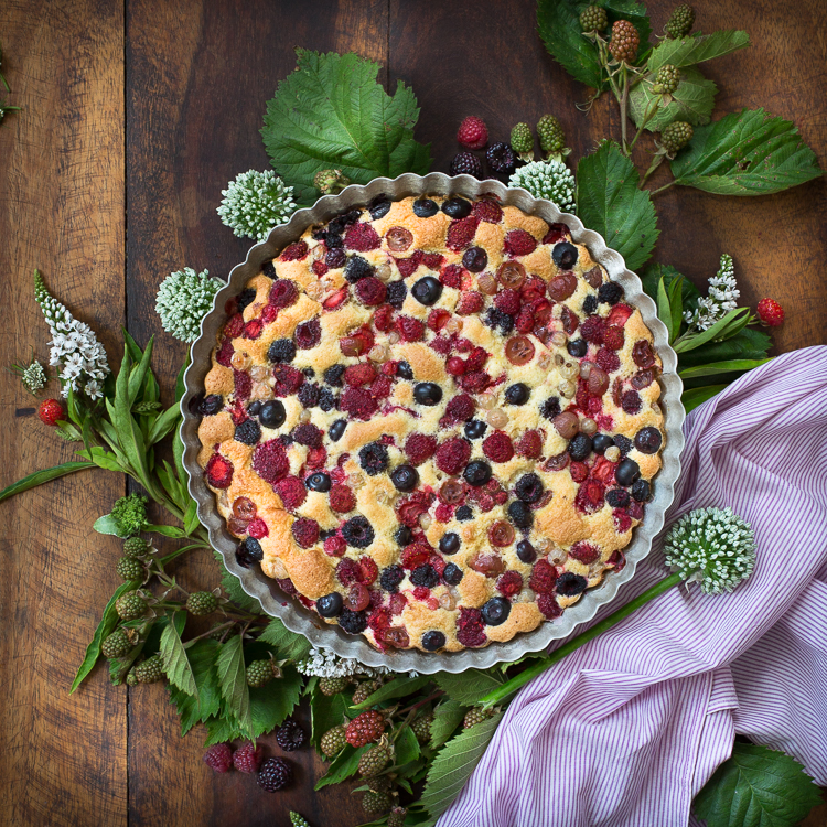 three little halves: The Fourth of July: Seven Berry Clafoutis