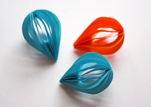 Do It Your Self: DIY paper teardrop ornaments