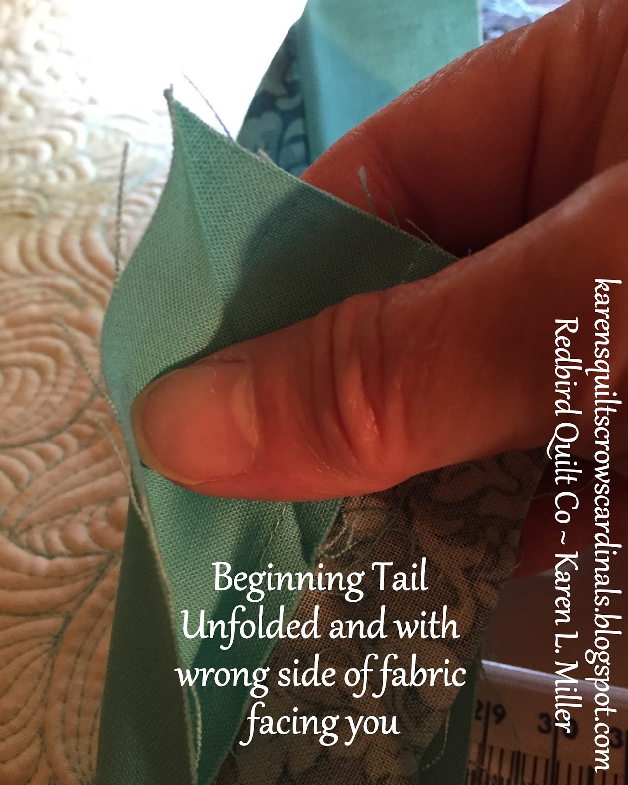 Karen's Quilts, Crows and Cardinals: Tutorial - Mitered and Flanged ...