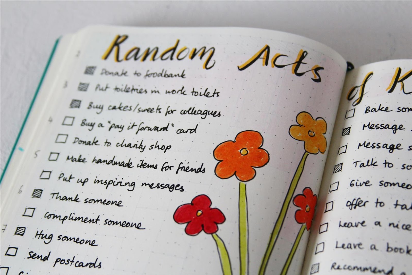 emuse: Bullet journal ideas: Random acts of kindness