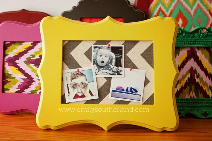 Emily's Little World: DIY Photo Frame Pinboards: Colorful, Cute, and Easy!