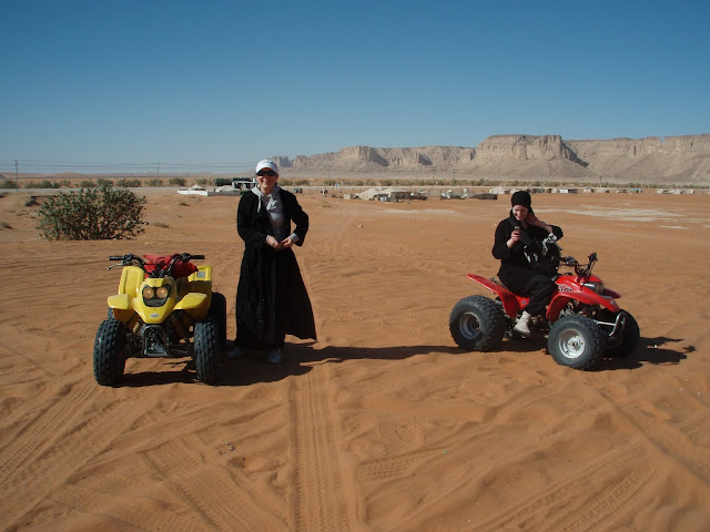 Quad Biking In Thumamah - Blue Abaya