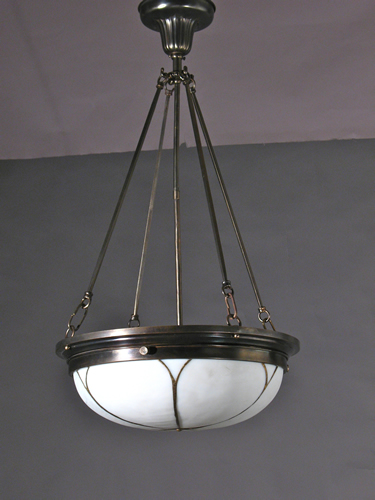 Antique Lighting, Circa 1840 to 1940: Leaded Glass Inverted Dome ...