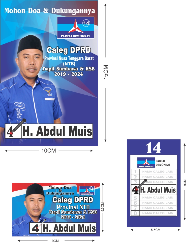 CONTOH STIKER DAN KARTU NAMA ==>> Maha Karya Advertising | Kaos Partai ...