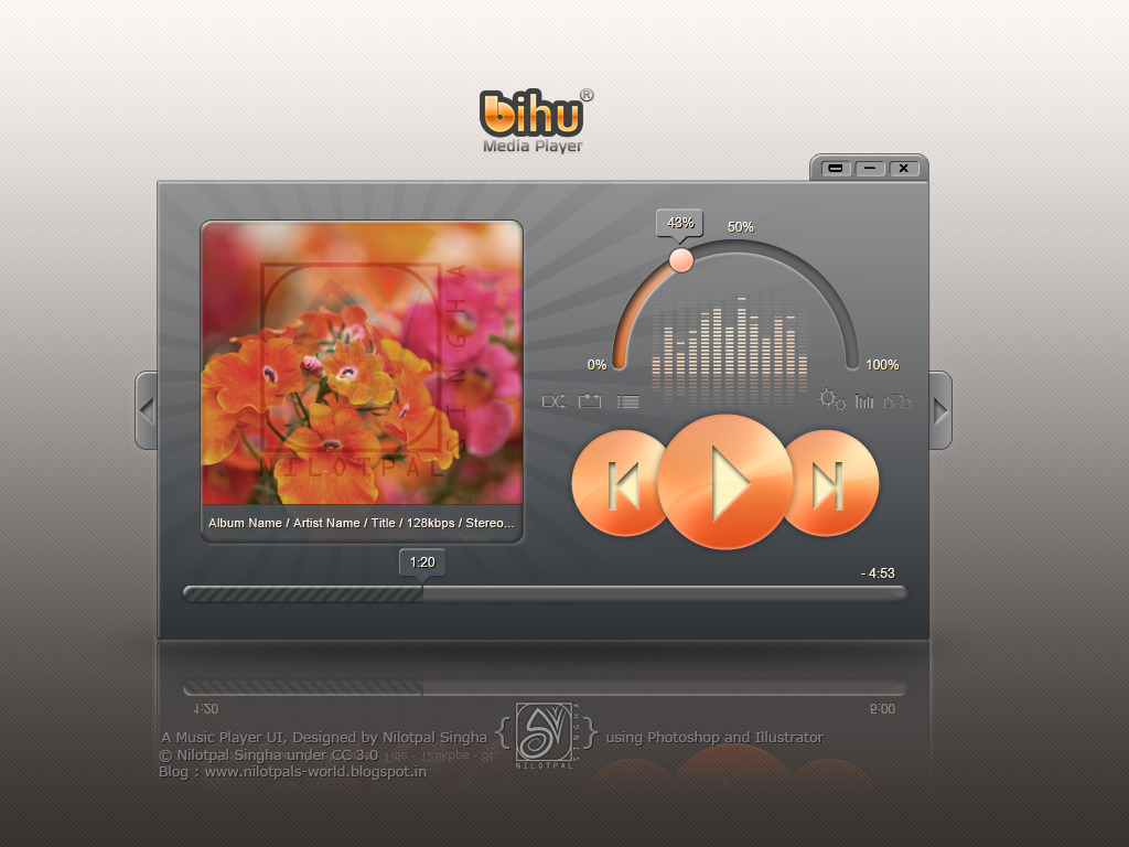 Nilotpal Singha: Media Player UI Design