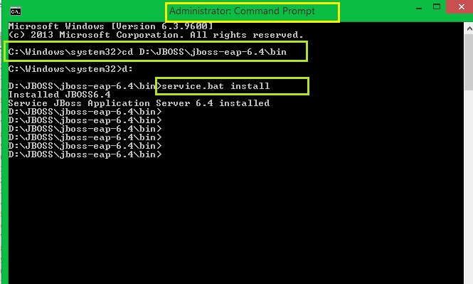 MiddlewareBox: How to create WINDOWS service for a JBOSS EAP 6.4.