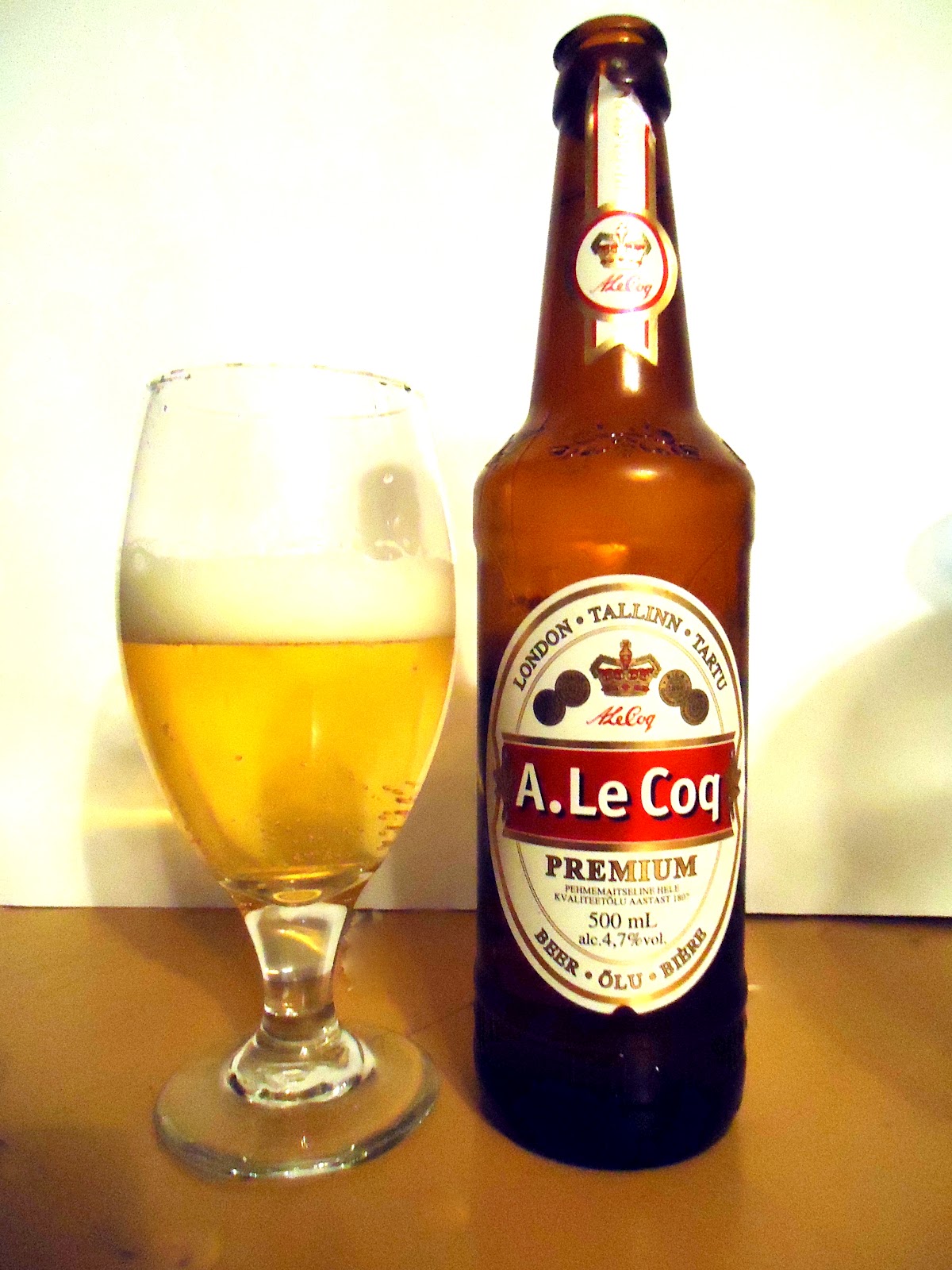 The Pint Jockey Online: Beer # 75 A. Le Coq Premium