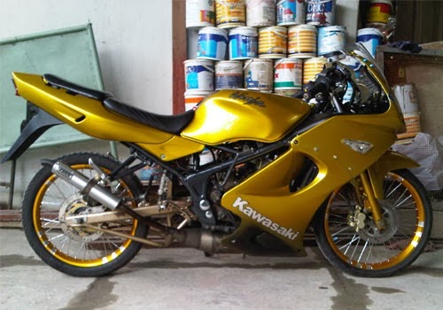 Modifikasi Motor Ninja 150 rr Velg Jari - Jari 2017