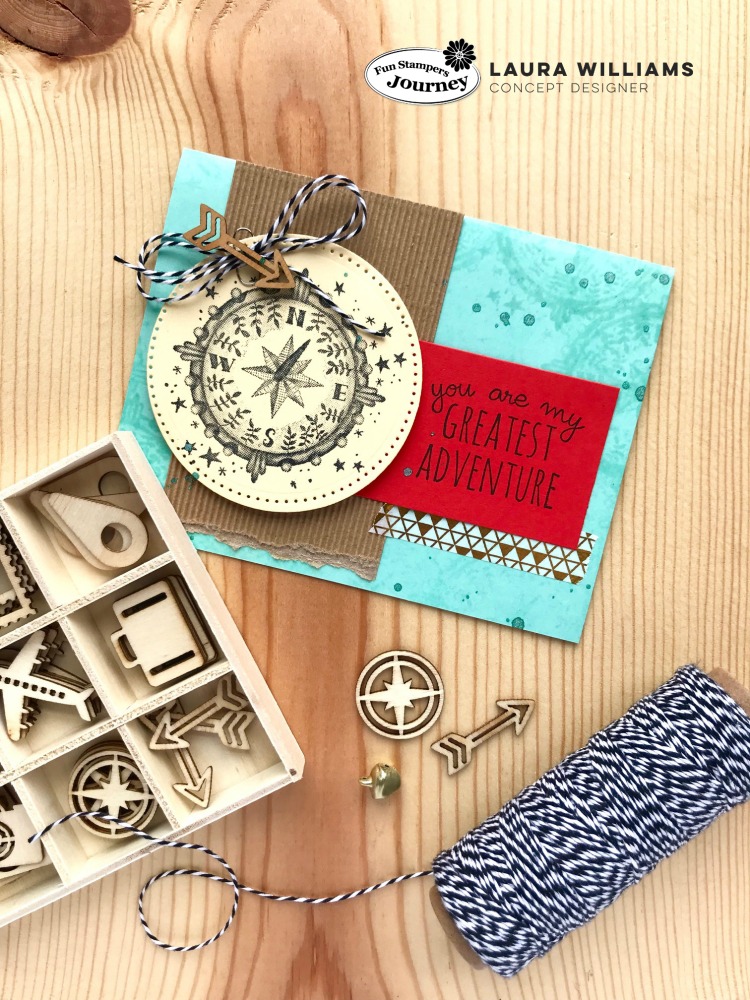 lauralooloo: Compass Rose Handmade Adventure Card with Fun Stampers Journey