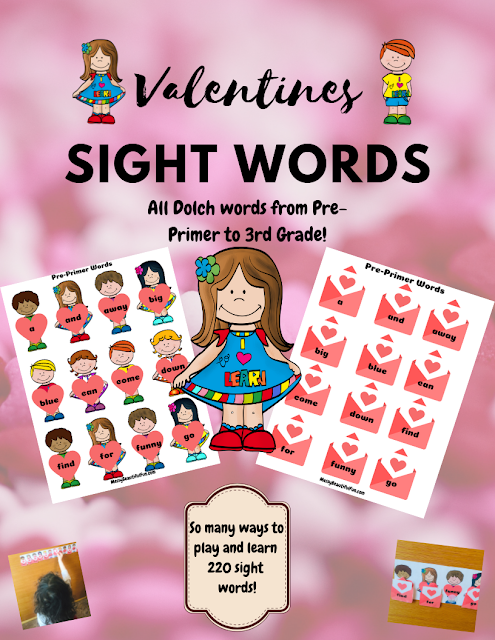 Messy, Beautiful, Fun: Valentines Day Sight Words Delivery Game