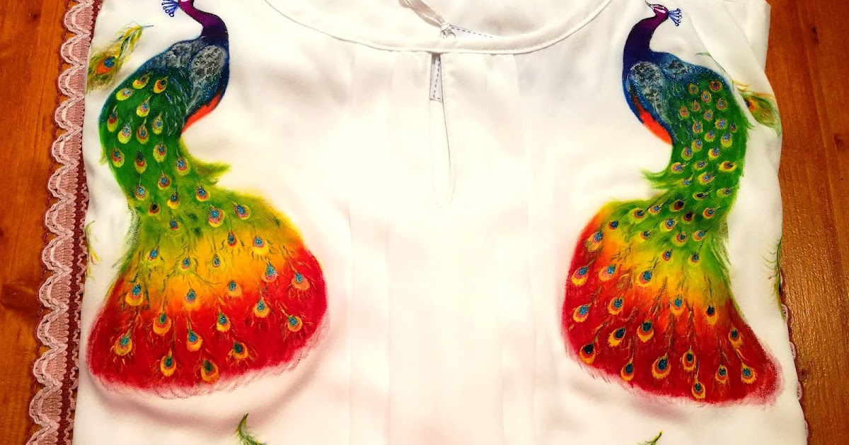 Handmade By Do : Rainbow peacock , hand painted blouse/ Păun curcubeu ...