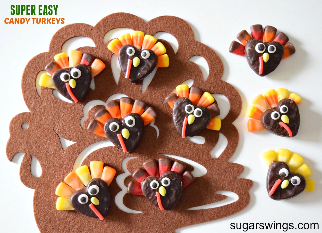 Sugar Swings! Serve Some: Super Easy Candy Turkeys for Turkey Day