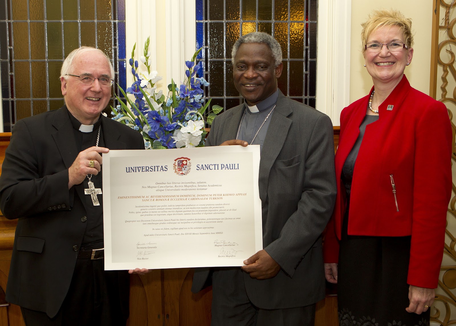 The Journey of a Bishop: Cardinal Turkson's Honorary Doctorate from St ...