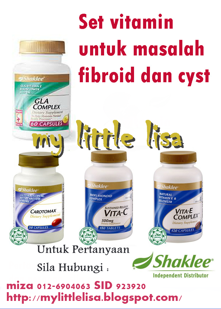 My Little Lisa: Shaklee Untuk Masalah Cyst Dan Fibroid