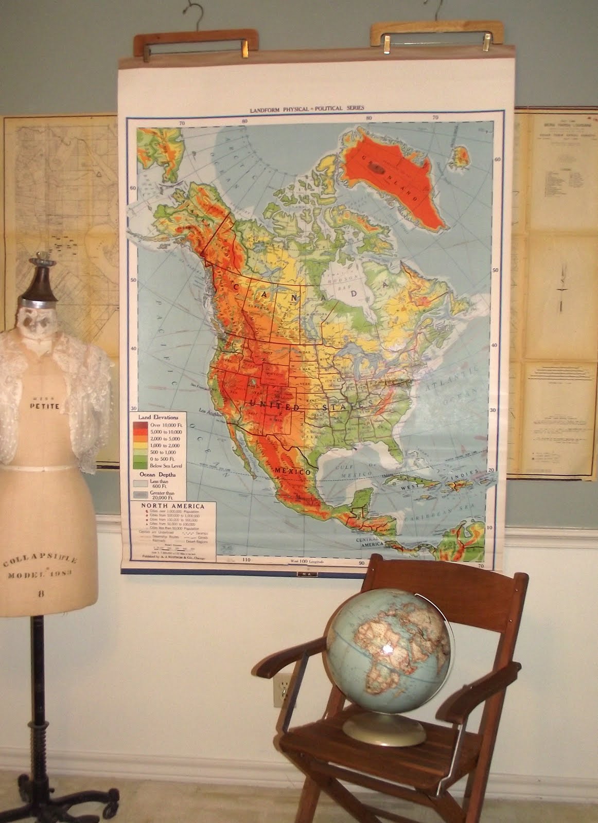 A Place for Margo's Stuff: The Next Big thing... Old Vintage School Maps