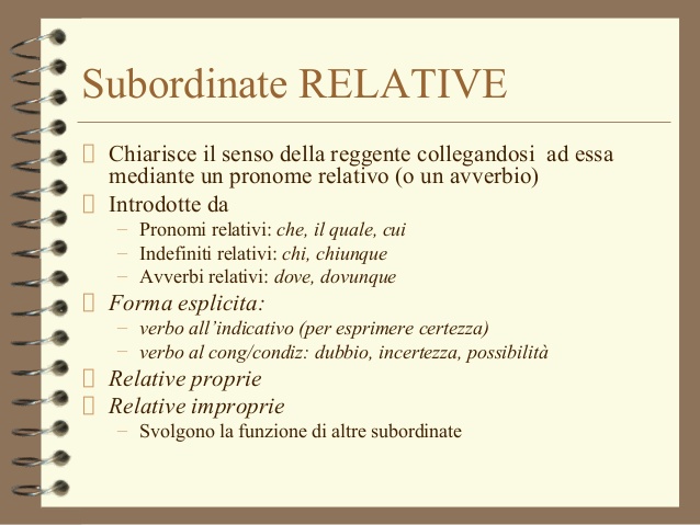 Blog della classe 3G_ Scuola Media Fonte dell'Ovo: Subordinate relative