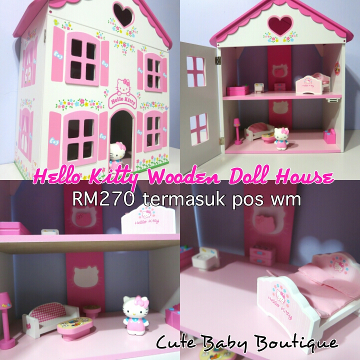 CUTE BABY BOUTIQUE: Hello Kitty Wooden Doll House